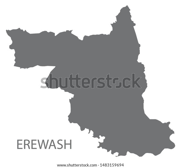 Erewash Grey District Map East Midlands Stock Vector (Royalty Free ...