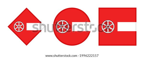 Erfurt Flag Icon Set Isolated On Stock Vector (Royalty Free) 1996222157 ...