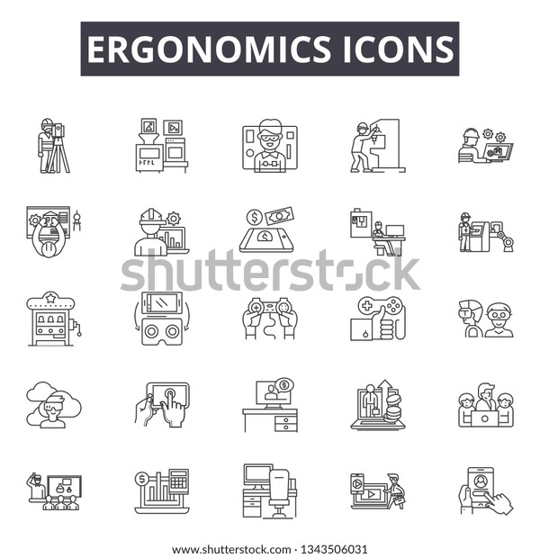 Ergonomics Icons Line Icons Web Mobile: vetor stock (livre de direitos ...