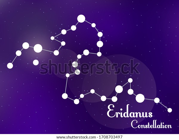 Eridanus Constellation Starry Night Sky Cluster Stock Vector (Royalty ...