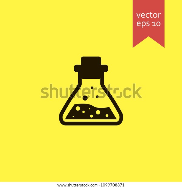Erlenmeyer Flask Erlenmeyer Flask Icon Sign Stock Vector (Royalty Free ...