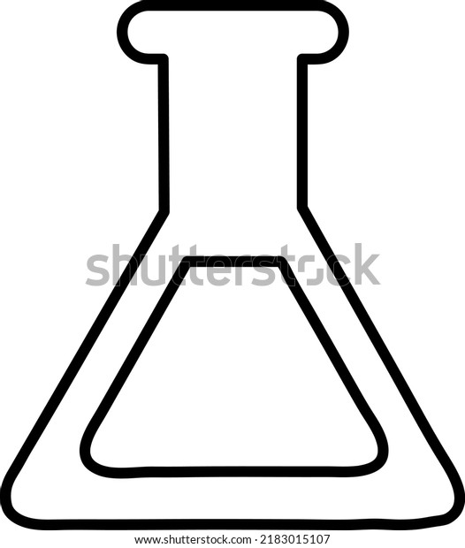 Erlenmeyer Flask Laboratory Glass Icon Vectortemplate Stock Vector ...