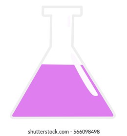 Erlenmeyer Flask Pink Mix Icon Stock Vector (Royalty Free) 566098498 ...
