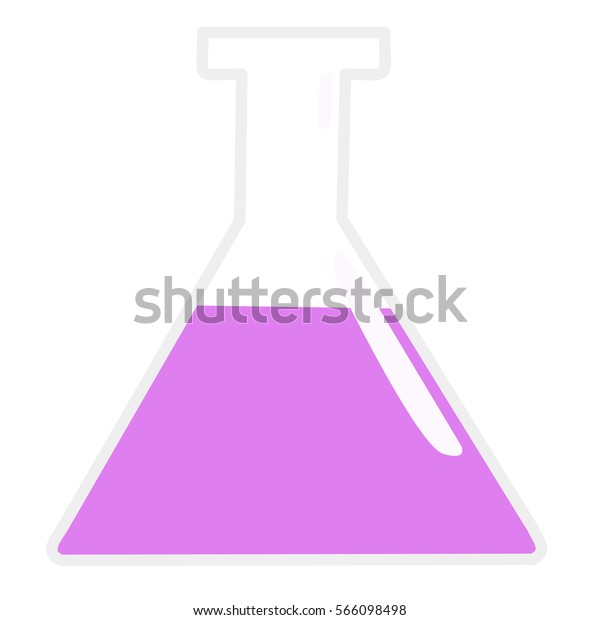 Erlenmeyer Flask Pink Mix Icon Stock Vector (Royalty Free) 566098498 ...