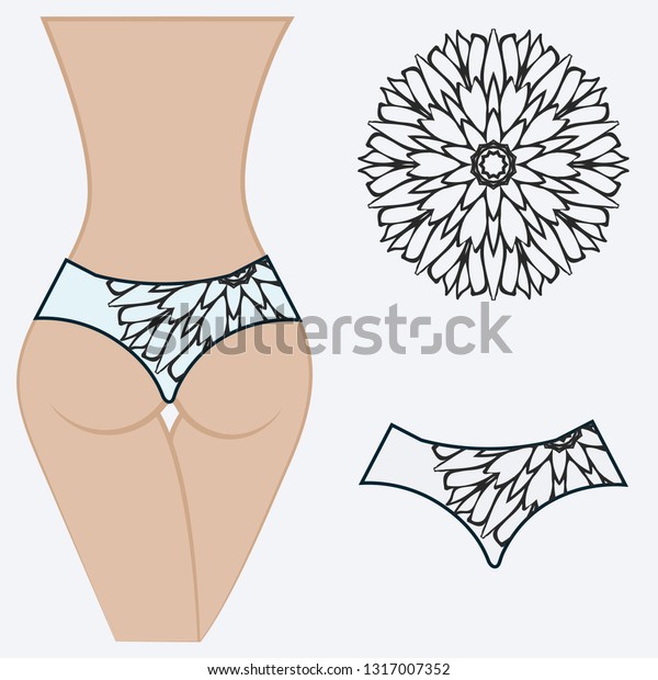 Erotic Womens Panties Vector Illustration T Stock Vector Royalty