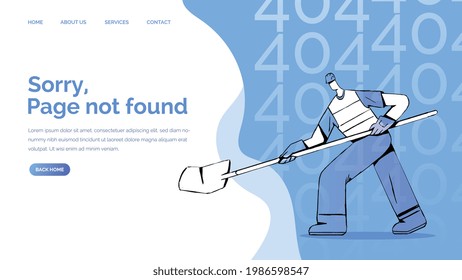 Under Maintenance Website Template Illustration Vector Stock Vector ...