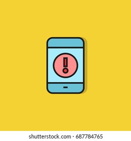 Error Sign Mobile Phone Icon On Stock Vector (Royalty Free) 687784765 ...