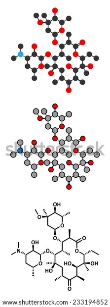 Erythromycin Antibiotic Drug Macrolide Class Molecule Stock Vector ...
