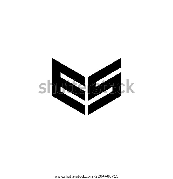 Es Letter Logo Design White Background Stock Vector (Royalty Free ...