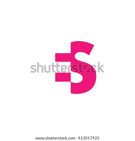 ES Logo Vector Graphic Branding Letter Vector de stock (libre de ...