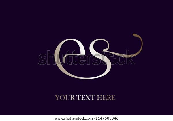 Es Monogram Logoes Letters Icon Isolated Stock Vector (Royalty Free ...