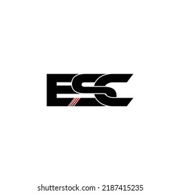 Esc Letter Monogram Logo Design Vector Stock Vector (Royalty Free ...