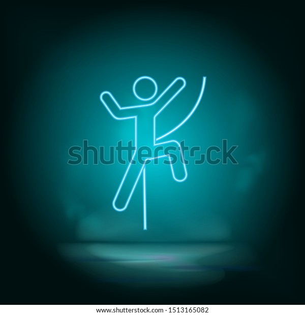Escalation Blue Neon Vector Icon Simple: vector de stock (libre de ...