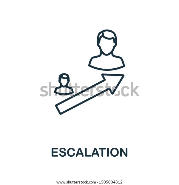Escalation Outline Icon Thin Line Concept Stock Vector (Royalty Free ...