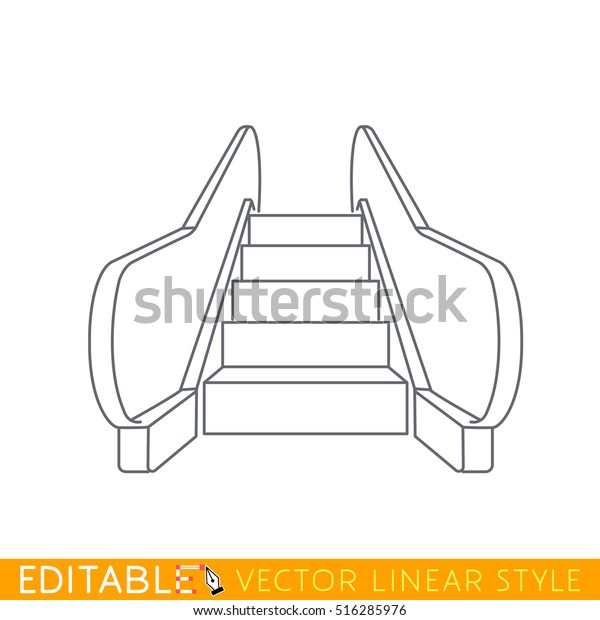 Escalator Icon Outline Sketch Icon Stock Vector (Royalty Free ...