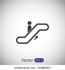 Vector Escalator Icon Stair Sign Walk: เวกเตอร์สต็อก (ปลอดค่าลิขสิทธิ์ ...