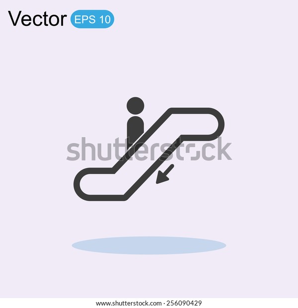 Escalator Information Signal Stock Vector (Royalty Free) 256090429 ...