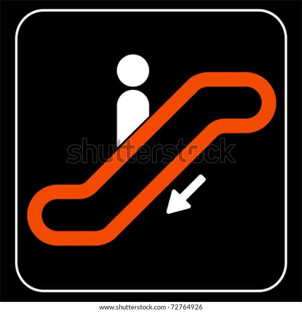 Escalator Information Signal Vector Stock Vector (Royalty Free ...