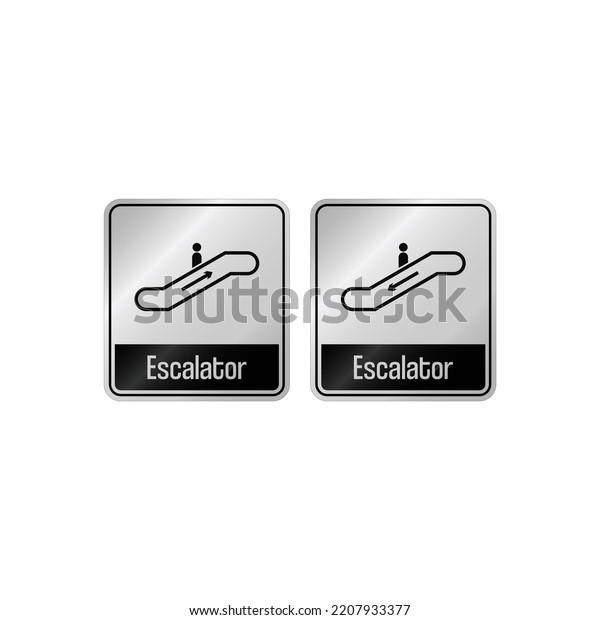Escalator Sign Board Vector Graphics Stock Vector (Royalty Free ...