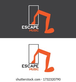 Escape Music Unique Logo Template Stock Vector (Royalty Free ...