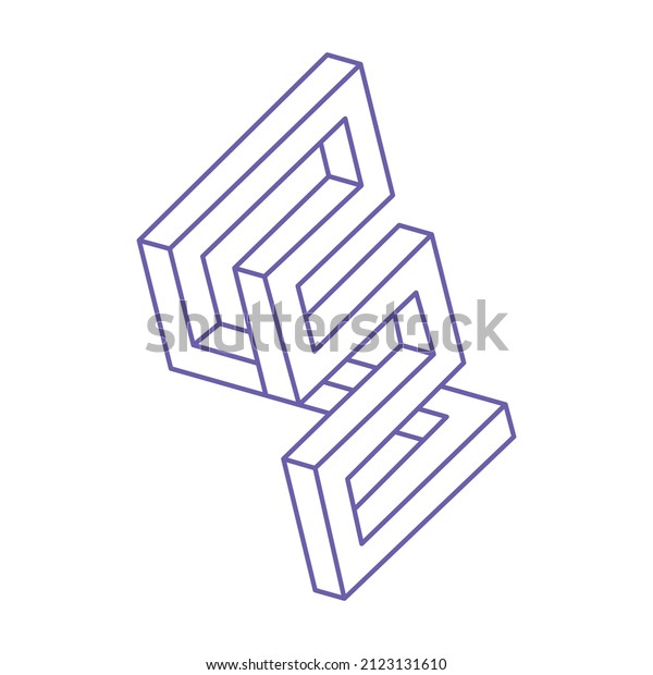Geometría de paradoja de Escher. Objetos: vector de stock (libre de ...