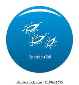 Escherichia Coli Icon Vector Blue Circle Stock Vector (Royalty Free ...