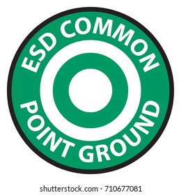Vektor Stok Esd Common Point Ground Symbol Vector (Tanpa Royalti ...