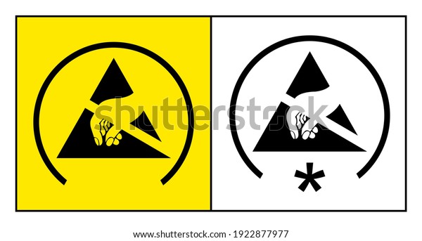 Esd Protective Area Symbol Sign Vector Stock Vector (Royalty Free ...