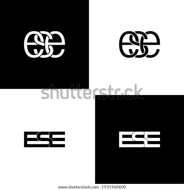 Ese Letter Original Monogram Logo Design Stock Vector (Royalty Free ...