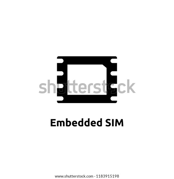 Esim Embedded Sim Card Icon Symbol Stock Vector (Royalty Free) 1183915198