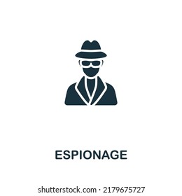 Espionage Icon Monochrome Simple Line Crime Stock Vector (Royalty Free ...