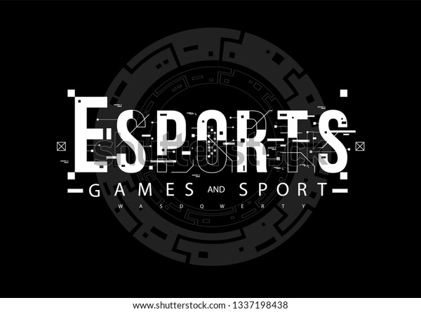 Esports Conceptual Layout Hud Elements Print Stock Vector (Royalty Free ...