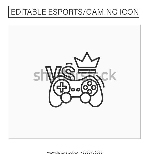 Esports Line Icon Competition Form Using Stock Vector (Royalty Free ...