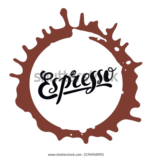 Espresso Logo Coffee Menu Set Hand Stock Vector (Royalty Free ...