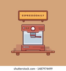 Espresso Machine Logo Name Tag Vector Stock Vector (Royalty Free ...