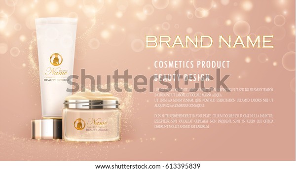 Essence Contained Ads Gold Makeup Glass Stock Vector (Royalty Free ...