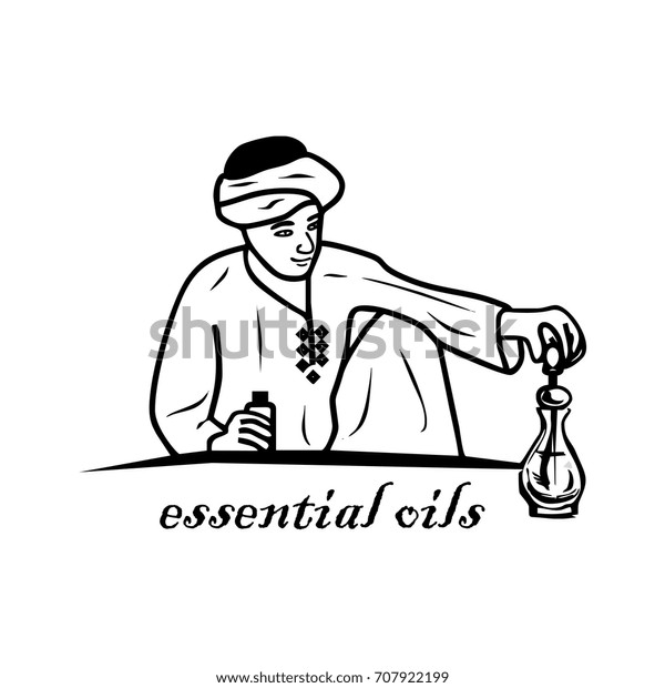 Essential Oil Perfumer Line Art Stock Vector (Royalty Free) 707922199 ...
