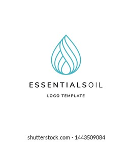 Essentials Oil Drop Oil Logo Template Stock Vector (Royalty Free ...