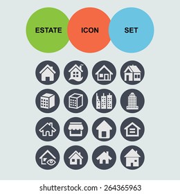 Estate Icons Stock Vector (Royalty Free) 264365963 | Shutterstock