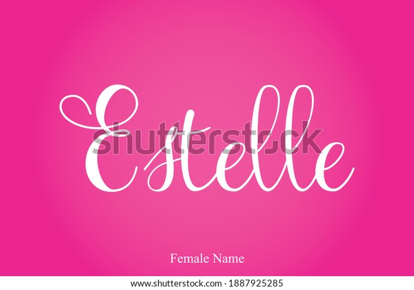 Estelle Female Name Cursive Calligraphy Text Stock Vector (Royalty Free ...