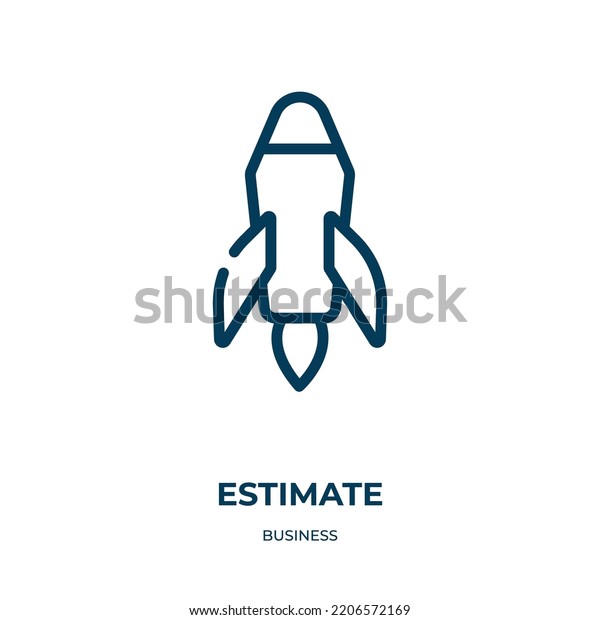Estimate Icon Linear Vector Illustration Business Stock Vector (Royalty ...