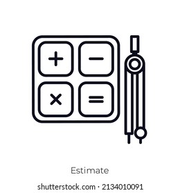 Estimate Icon Outline Style Icon Design Stock Vector (Royalty Free ...