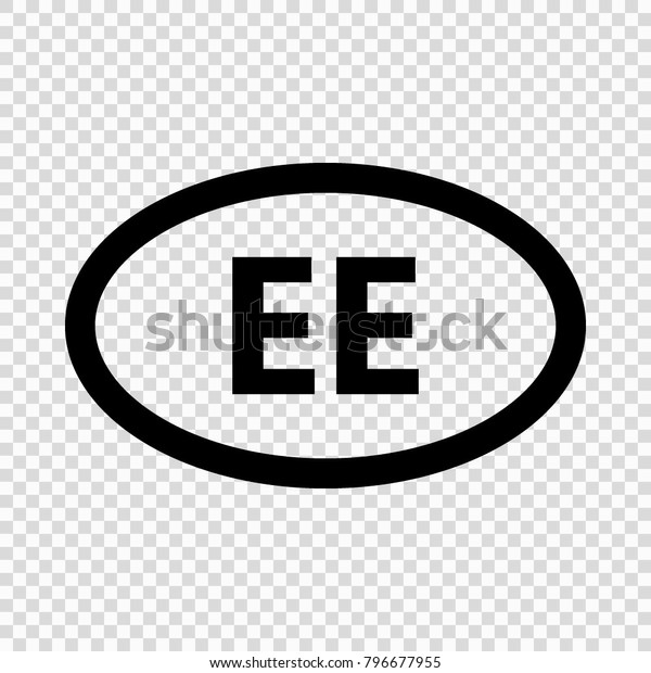 Estonia Code Symbol Short Country Name Stock Vector (Royalty Free ...