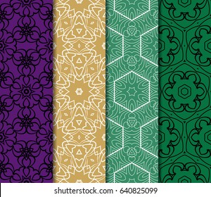Et Geometric Pattern Floral Lace Style Stock Vector (Royalty Free ...