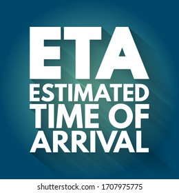 Eta Estimated Time Arrival Time When Stock Vector (Royalty Free) 1707975775