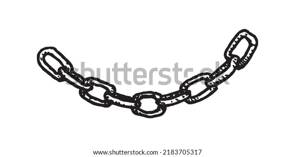 Etched Vector Illustration Iron Chain Stock Vector (Royalty Free ...
