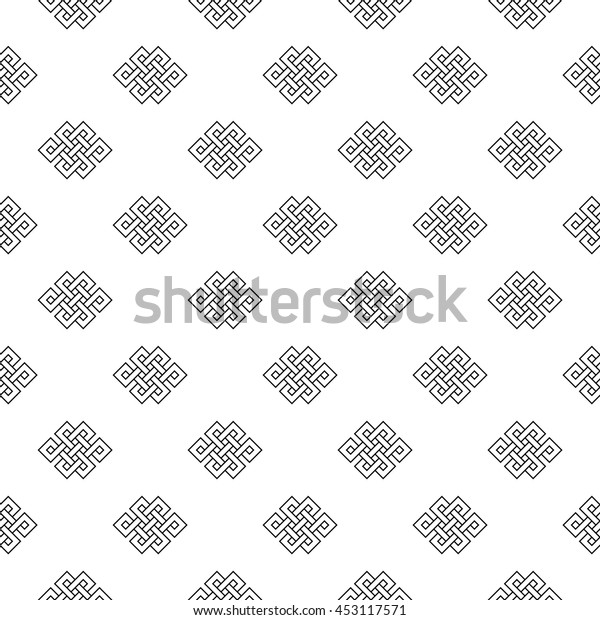 Eternity Knot Pattern Buddhist Symbol Vector: เวกเตอร์สต็อก (ปลอดค่า ...
