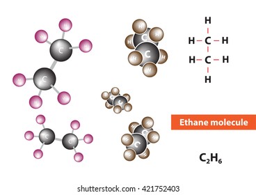 Ethane Molecular Structure Organic Chemical Compound Stock Vector ...