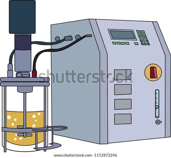 Ethanol Fermentation Using Yeast Laboratory Fermentor Stock Vector ...
