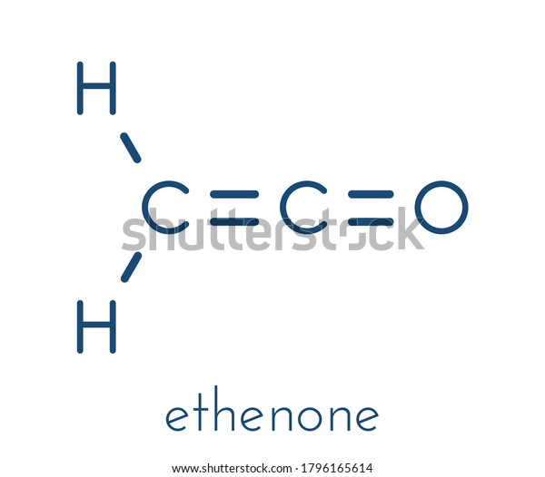 Molécula de etenona o keteno. Fórmula: vector de stock (libre de ...